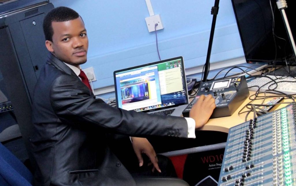 First student on broadcasting degree course puts learning into practice